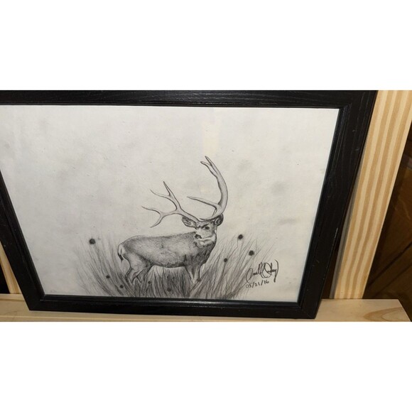 Art | Artist Daniel Monday Original Drawing Hand Signed Custom Framed ...